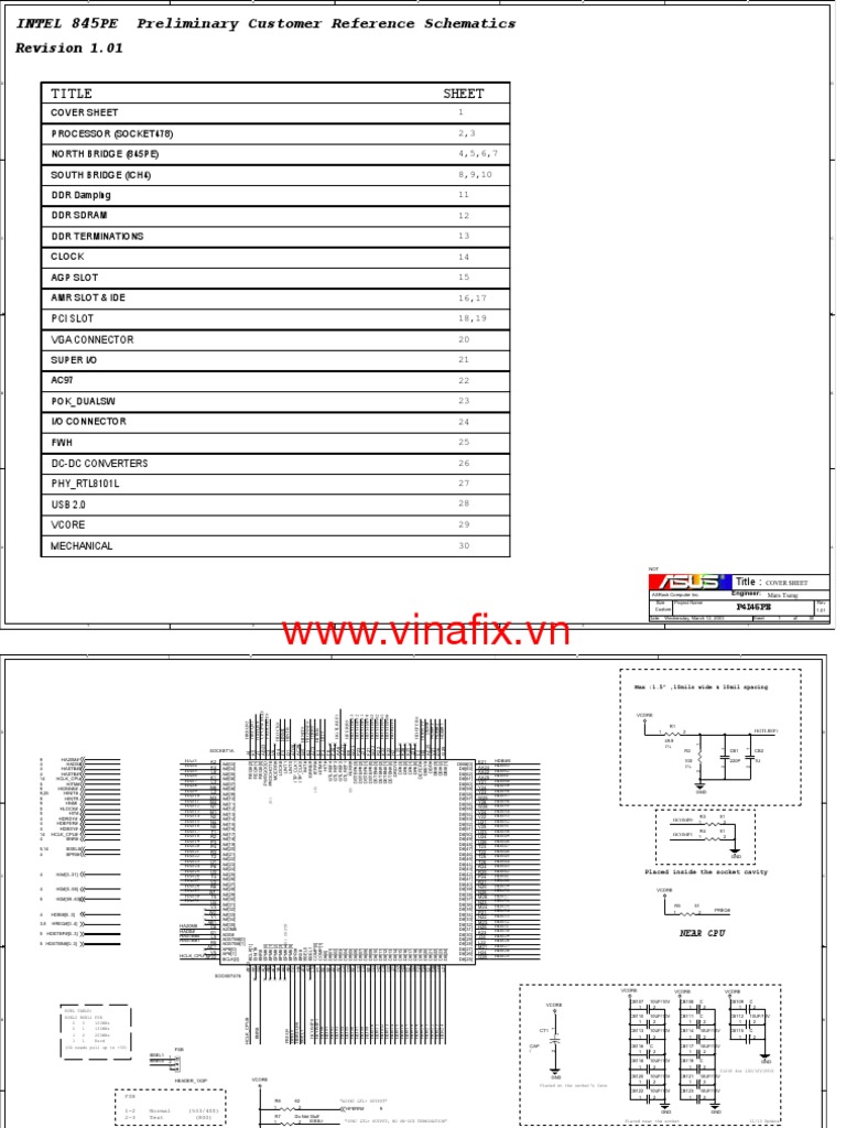ASROCK P4i45pe0210 Schematic | PDF | Digital Electronics | Electronic Engineering