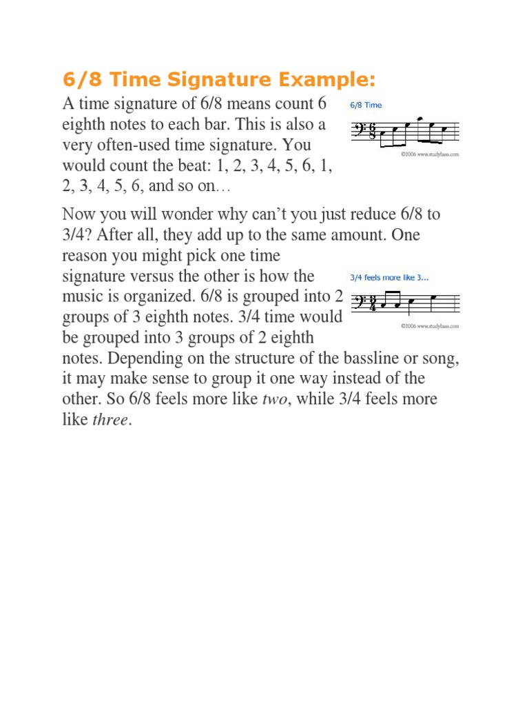 6-8 Time Signiture | PDF
