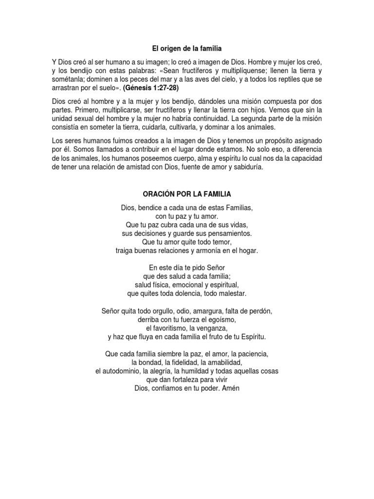 El Origen de La Familia | PDF | Cocina, comidas y vino | Religión y espiritualidad