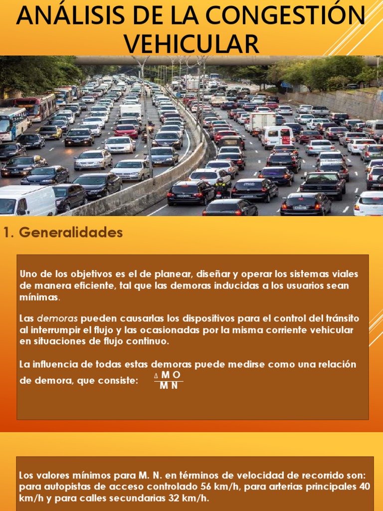 Análisis de La Congestión Vehicular | PDF | La congestión del tráfico ...