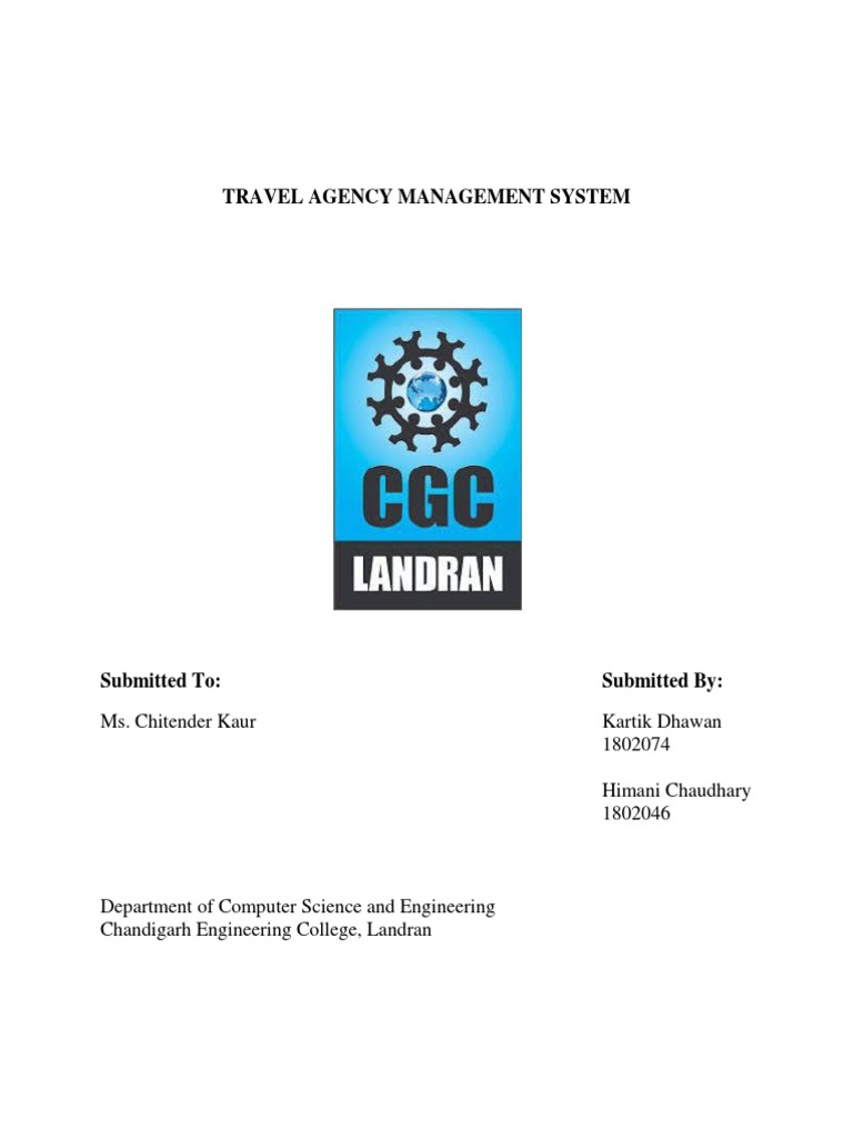 Travel Agency Management System | PDF | Tourism | User (Computing)