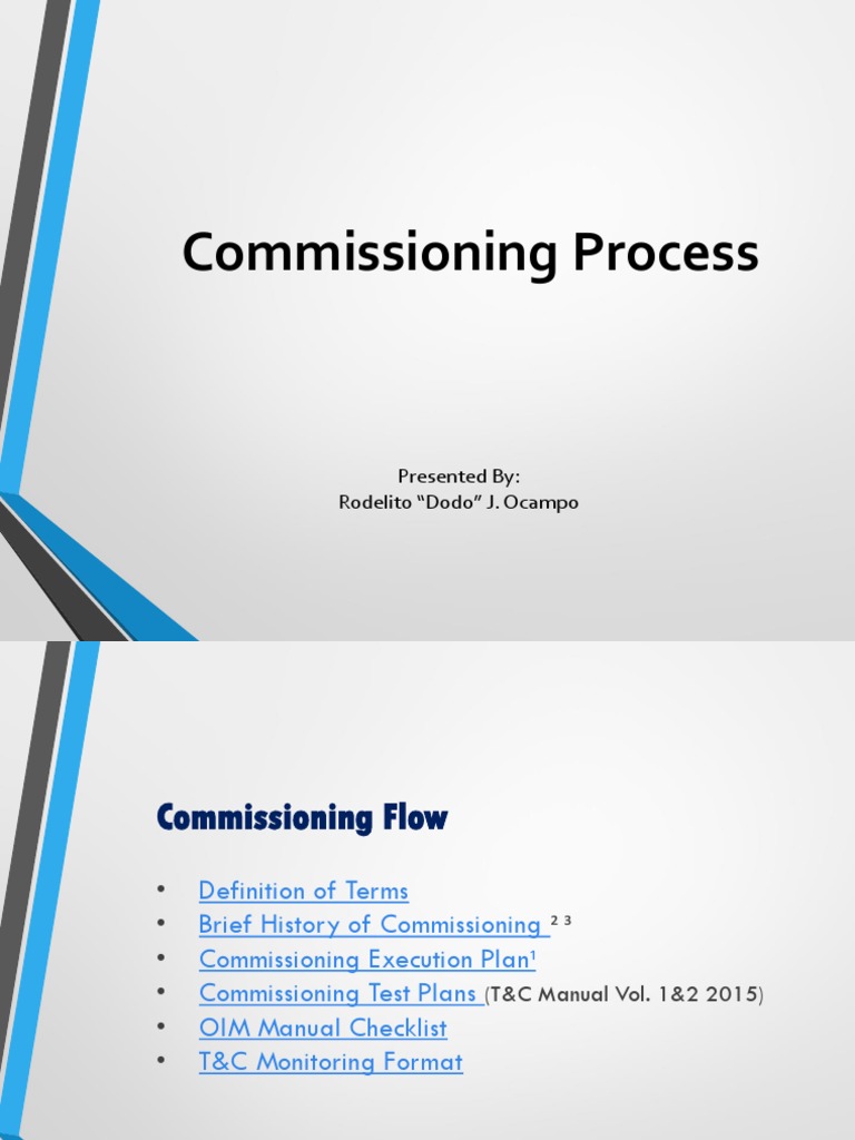 Commisioning Process | PDF | Leadership In Energy And Environmental ...