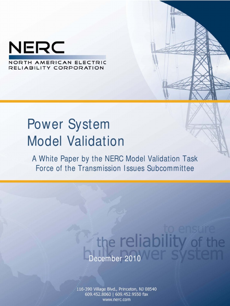 NERC Model Validation | PDF | Electric Power Transmission | Electric ...