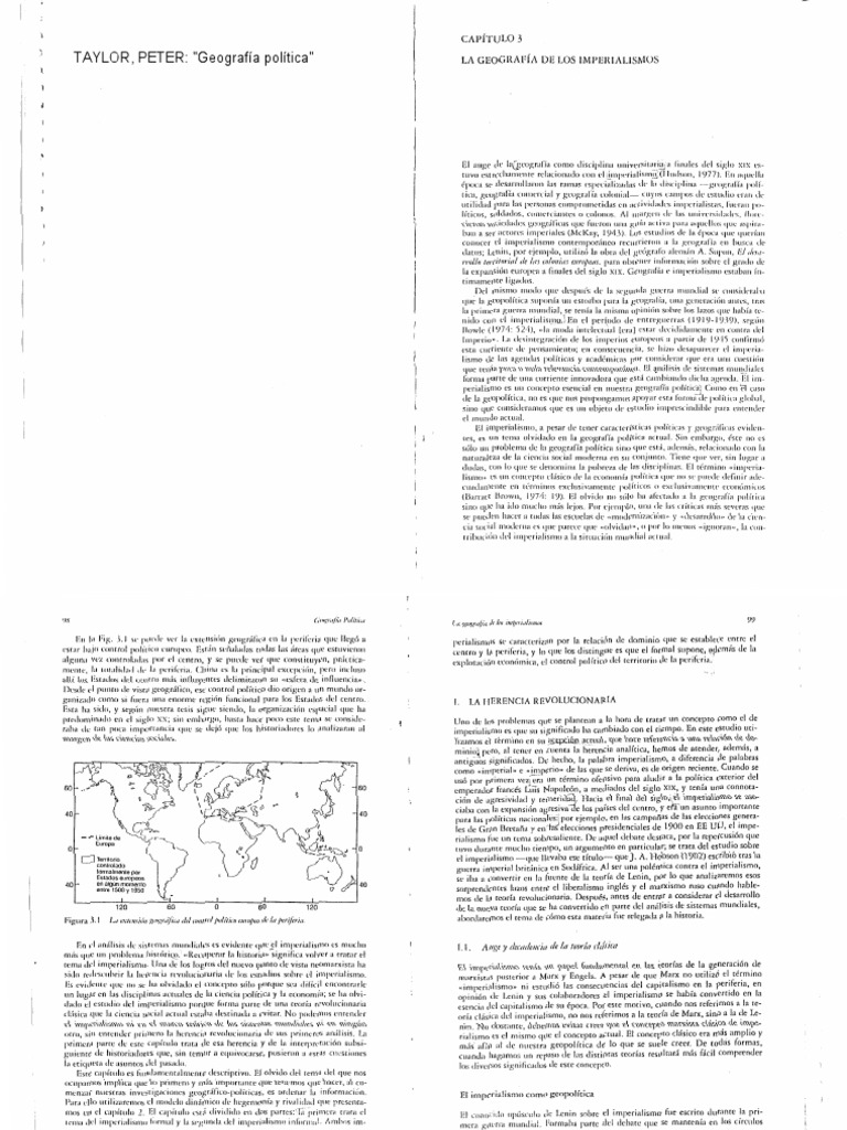 Taylor. Capítulo 3 | PDF | Imperialismo | Teoría de sistemas mundiales