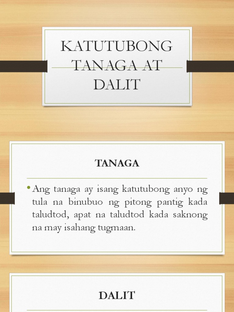 Katutubong Tanaga at Dalit | PDF