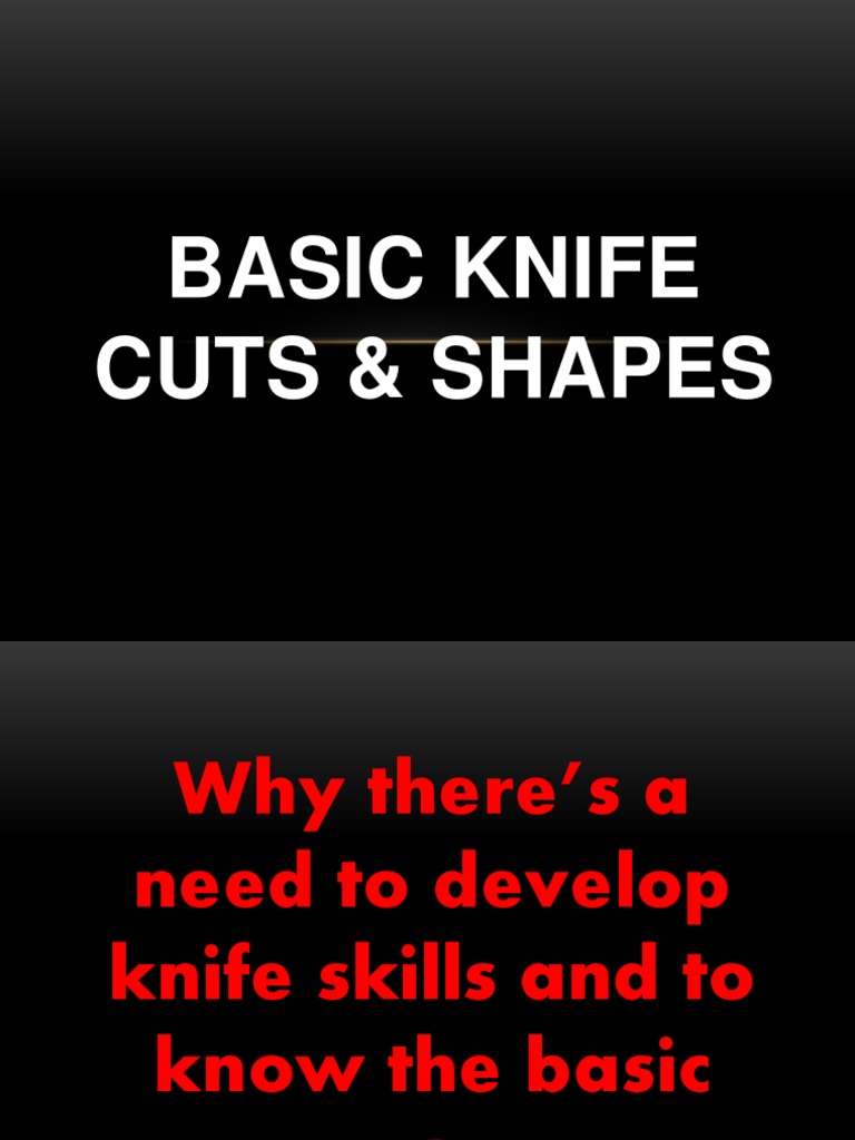 Basic Knife Cuts & Shapes | PDF