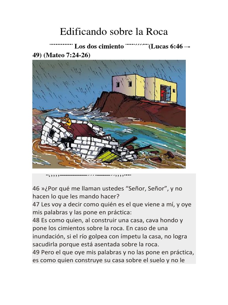 Edificando Sobre La Roca Pdf San Pedro Jesús
