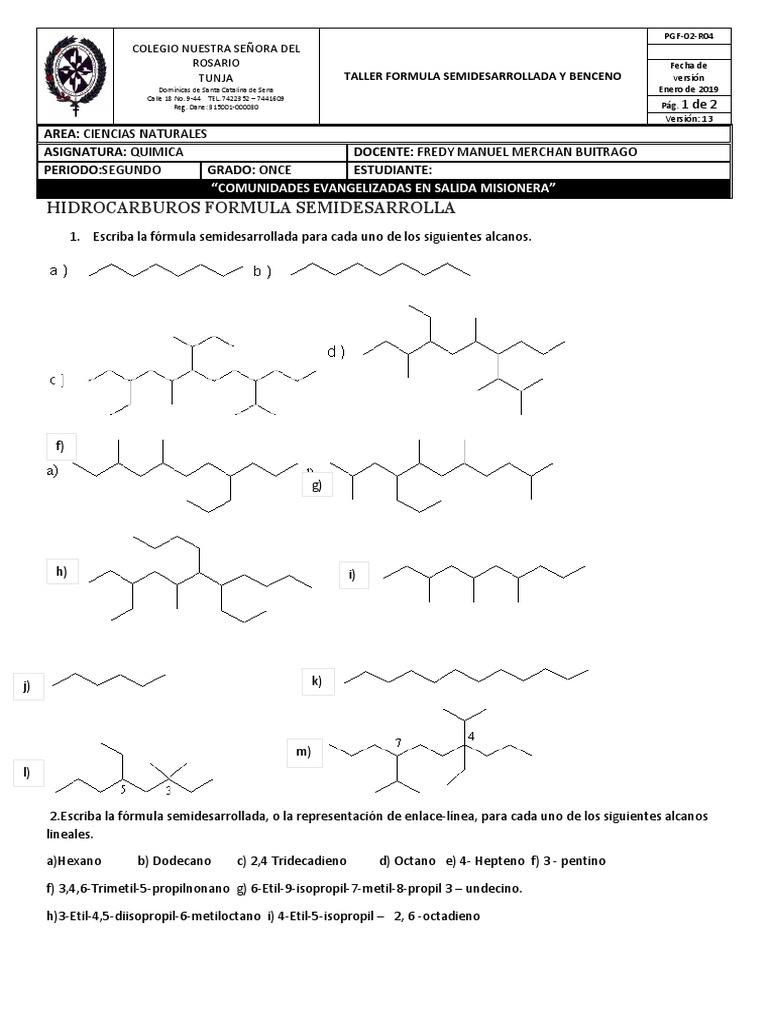 Formula Semidesarrollada | PDF | Aromaterapia | Benceno