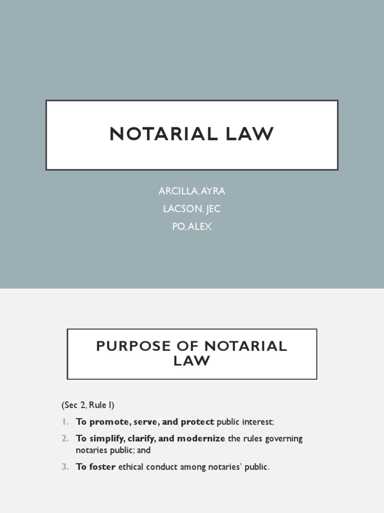 Overview of Notarial Law and Practices | PDF | Notary Public | Signature