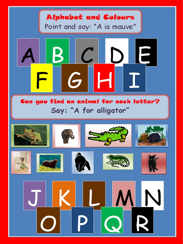 Alphabet and Colours Activity Guide | PDF