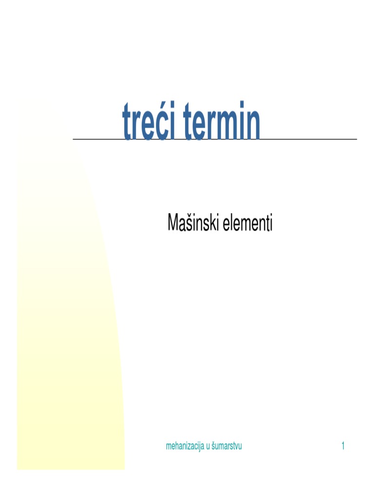 Masinski Elementi | PDF