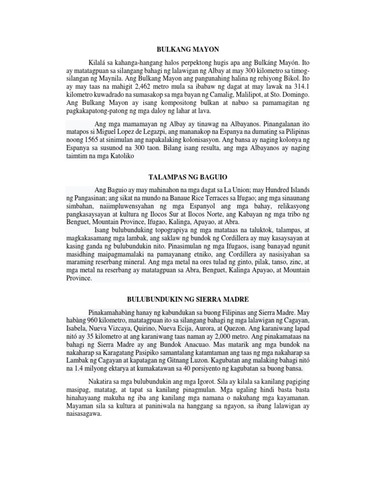 Bulkang Mayon | PDF