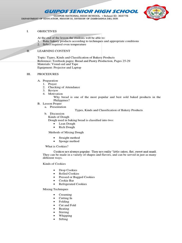 Types of Bakery Products | PDF | Dough | Baking