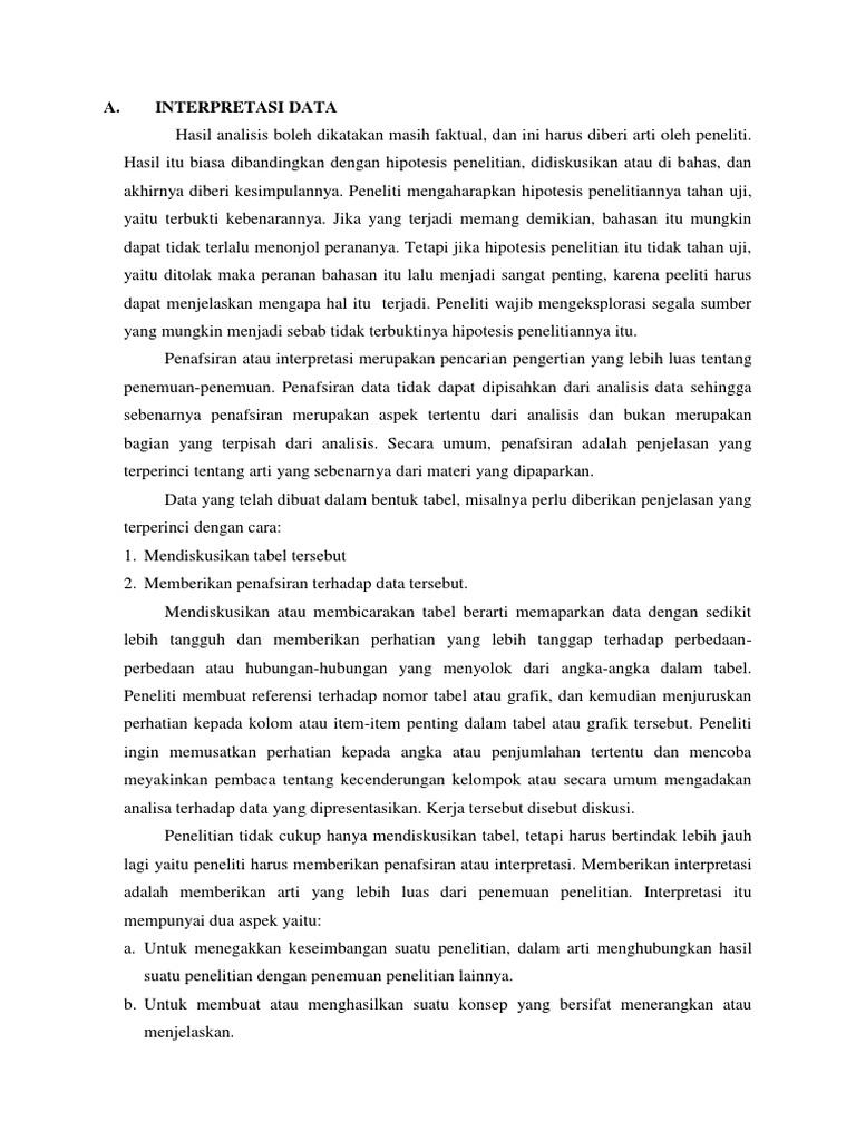 Makalah 7 - Interpretasi Data | PDF