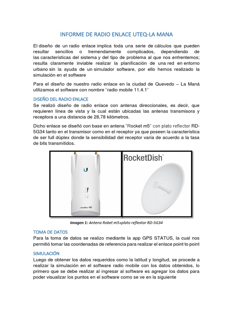 Informe Imprimir | PDF | Antena (Radio) | Radio