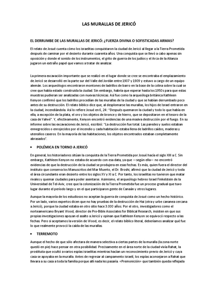 Las Murallas de Jericó | PDF | Joshua | Arca de la Alianza