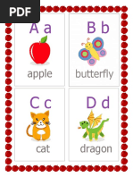Colorful Illustrative Alphabet Flashcards | PDF