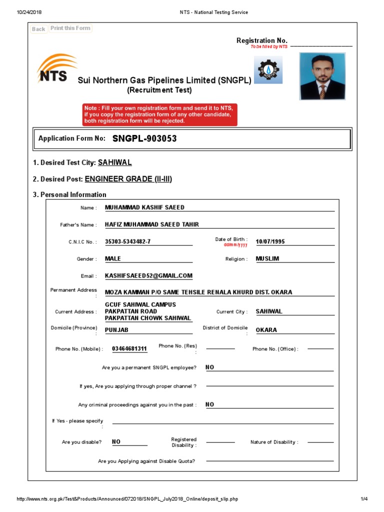 SNGPL-903053: Sui Northern Gas Pipelines Limited (SNGPL) | PDF | Rupee ...