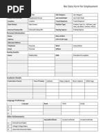 Employee Bio Data Form Format in Word | PDF | Business
