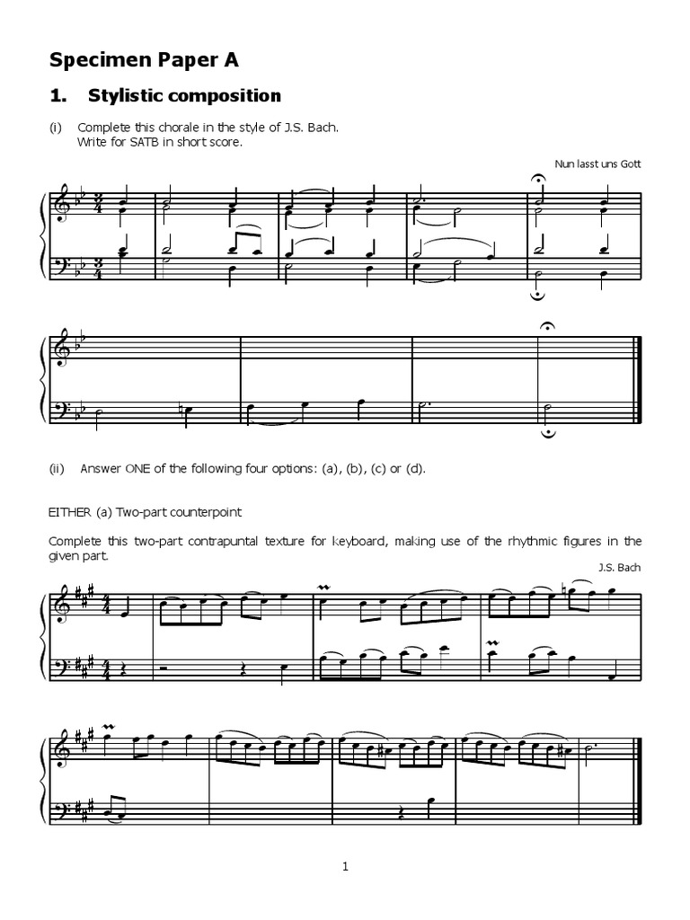 Dipmuslcm Specimen Paper A | PDF | Latin Script | Musical Compositions