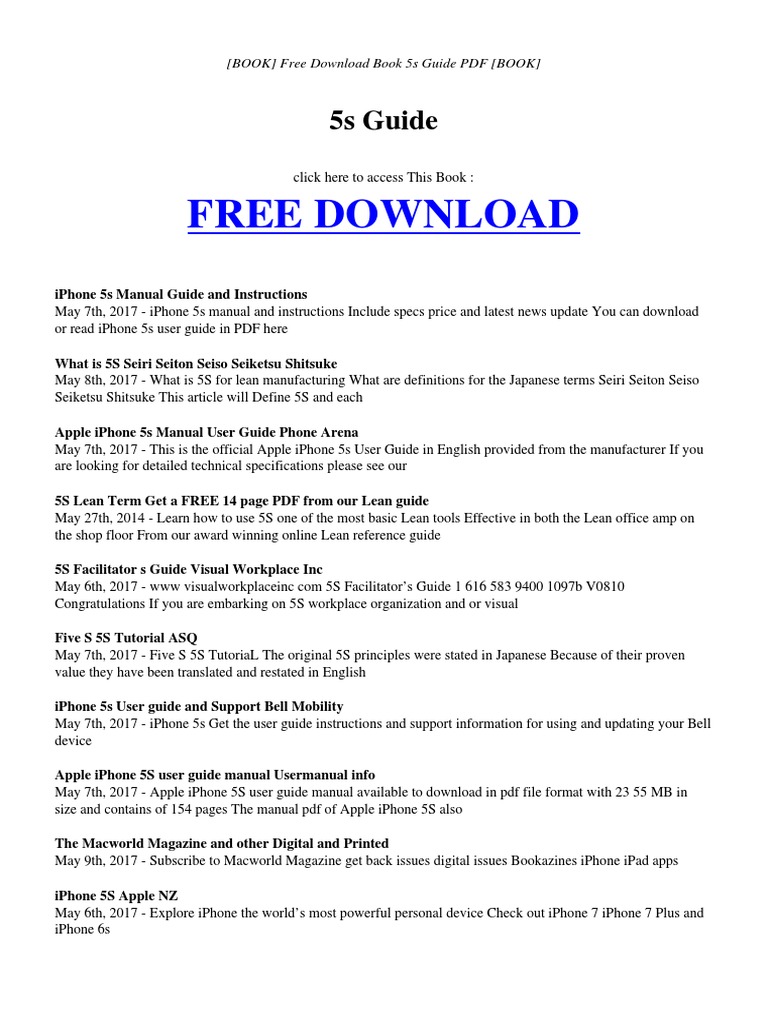 5s Guide | PDF | I Cloud | Ios
