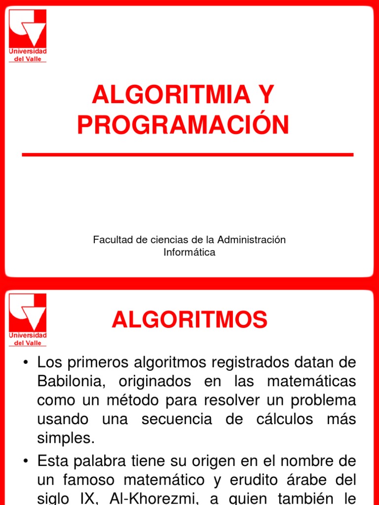 Algoritmia y Programación | Descargar gratis PDF | Algoritmos | Programación de computadoras