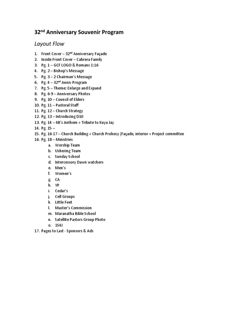 Souvenir Program LAYOUT | PDF