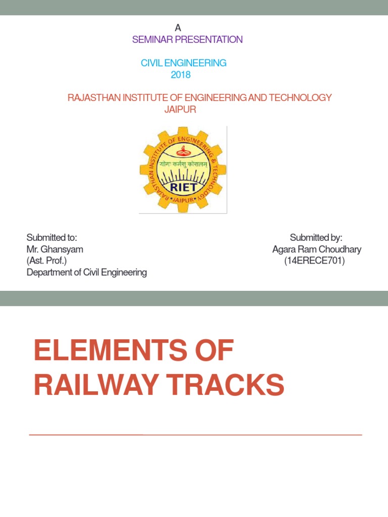 Elements of Railway Tracks | PDF | Track (Rail Transport) | Building ...