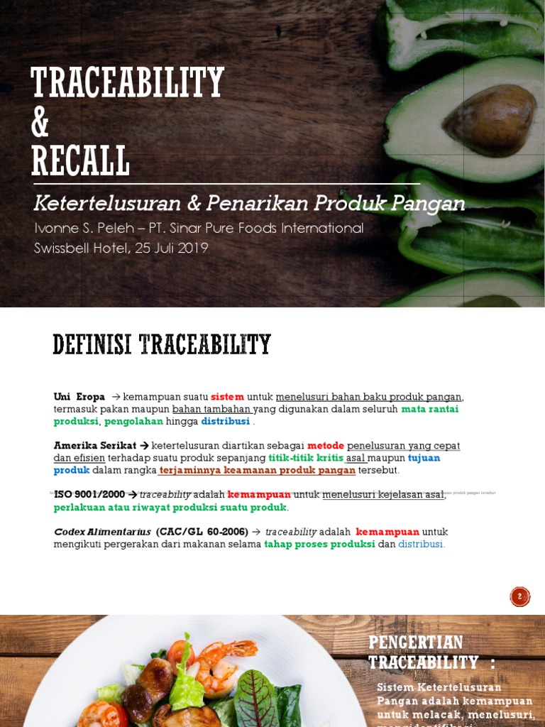 BPOM Traceability & Recall | PDF