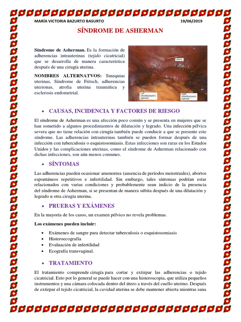 Síndrome de Asherman | PDF | Medicina | Enfermedades y trastornos