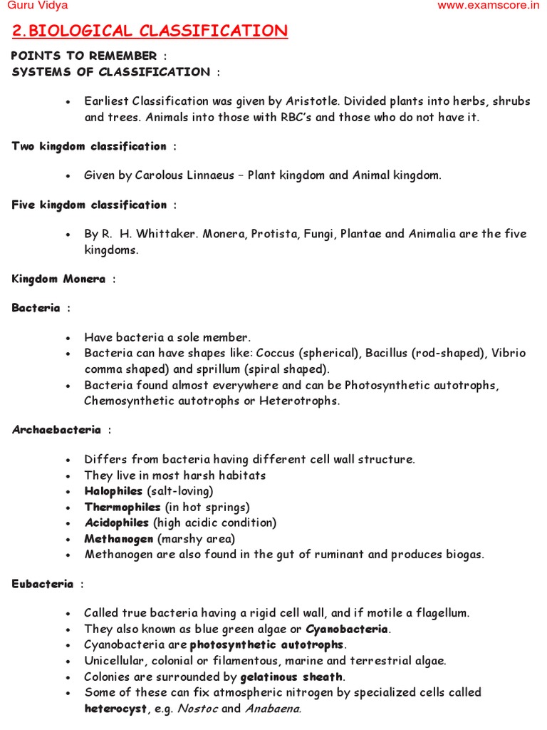 Chapter 2 Biological Classification | PDF