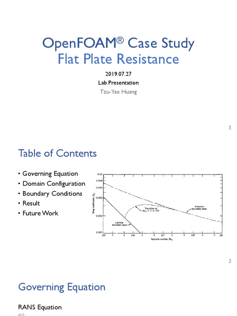 Openfoam Case Study: Flat Plate Resistance | PDF | Viscosity | Mechanics