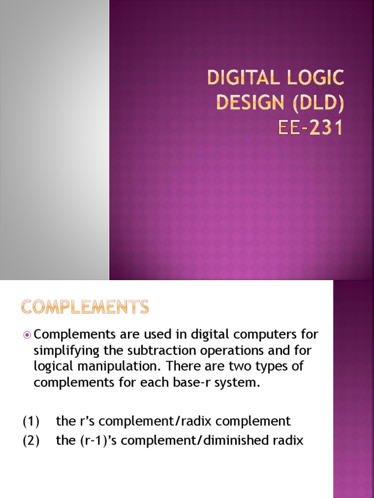 DLD Lecture 3 | Download Free PDF | Subtraction | Arithmetic