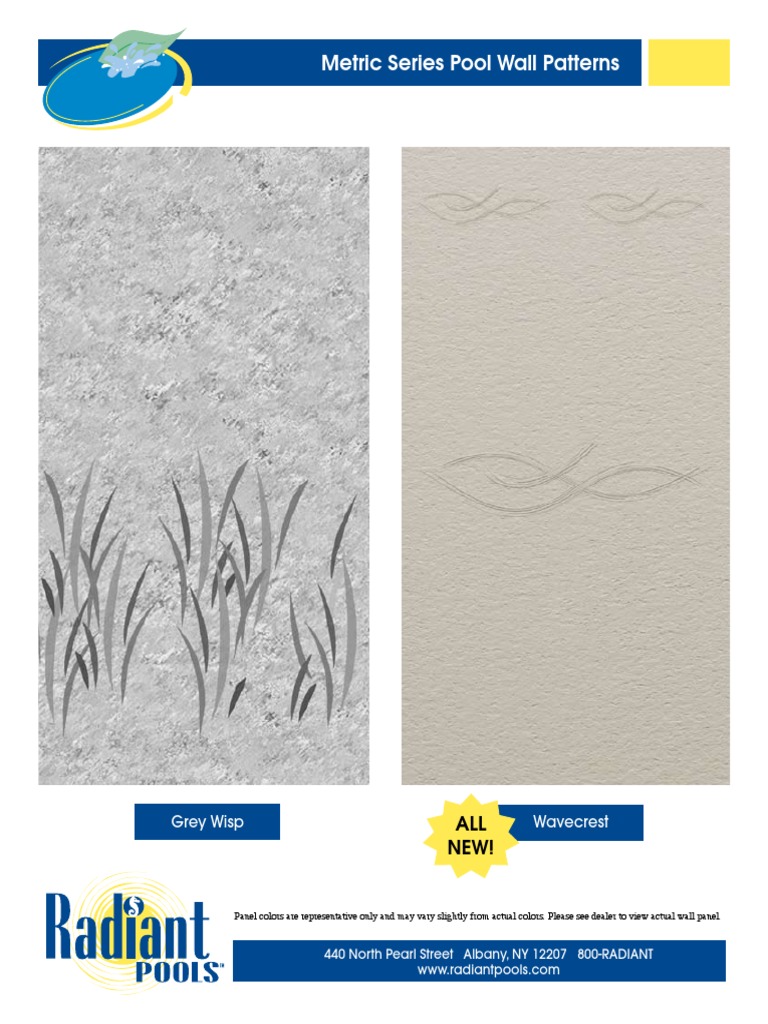 Metric Series Pool Wall Patterns: ALL New! | PDF