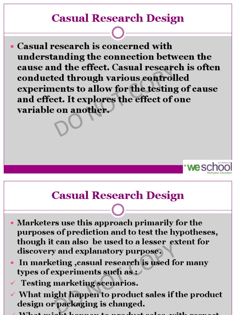 8 Casual Research and Experimental Design | PDF | Experiment | Validity ...