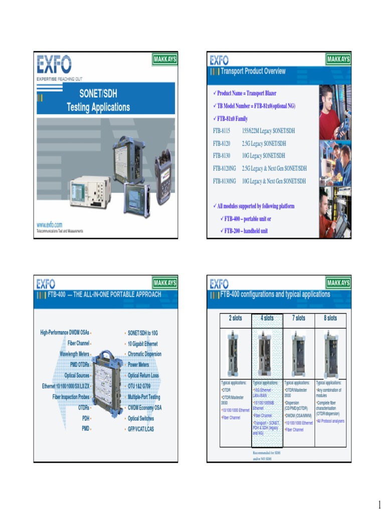 Sonet/Sdh Testing Applications: Transport Product Overview | PDF ...