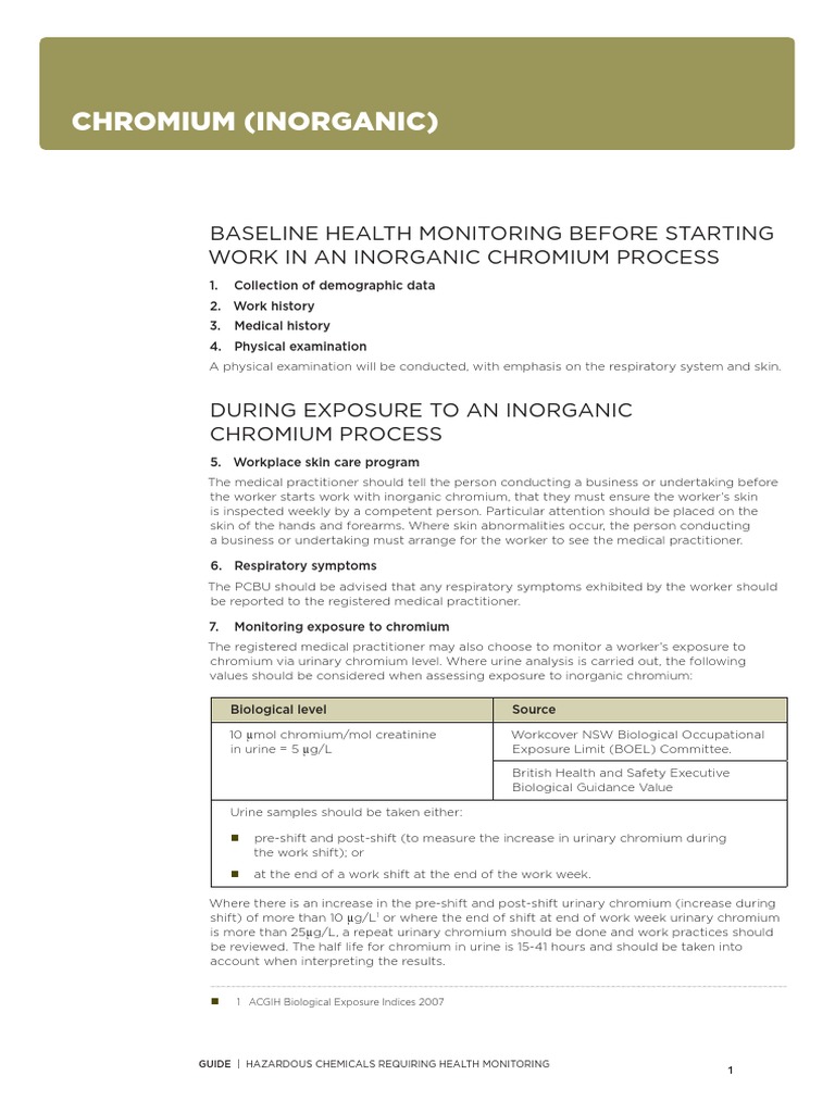Chromium Inorganic | PDF | Chromium | Carcinogen