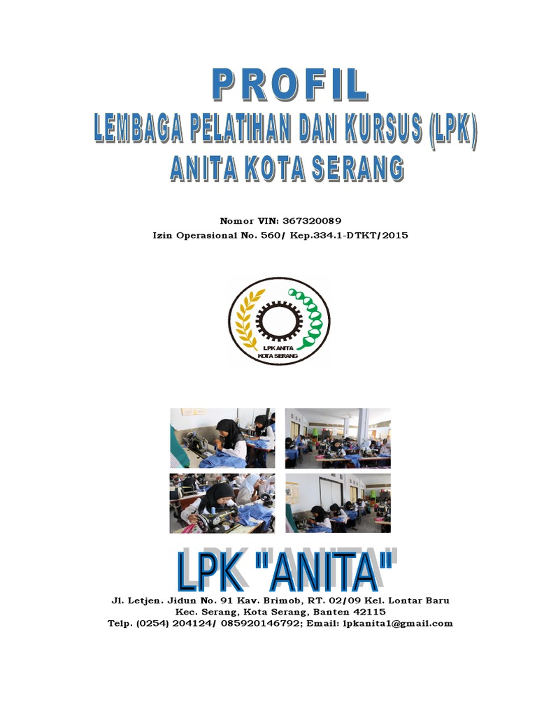 Profil Lembaga Pelatihan dan Kursus (LPK) Anita Kota Serang | PDF