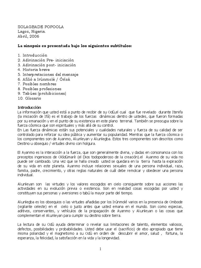 062 - Odi Ogbe | PDF | Religión y creencia