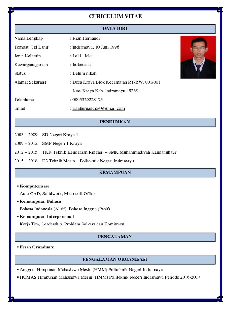 Contoh CV | PDF