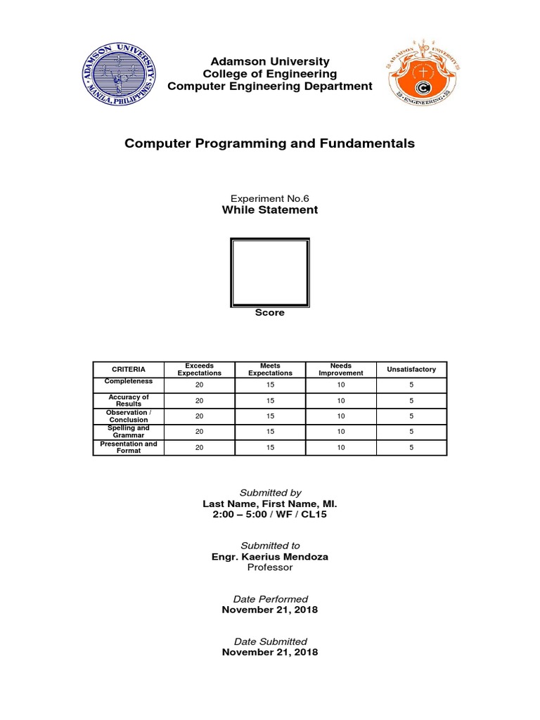 LAB6 - While Statement | PDF | Control Flow | Computer Engineering