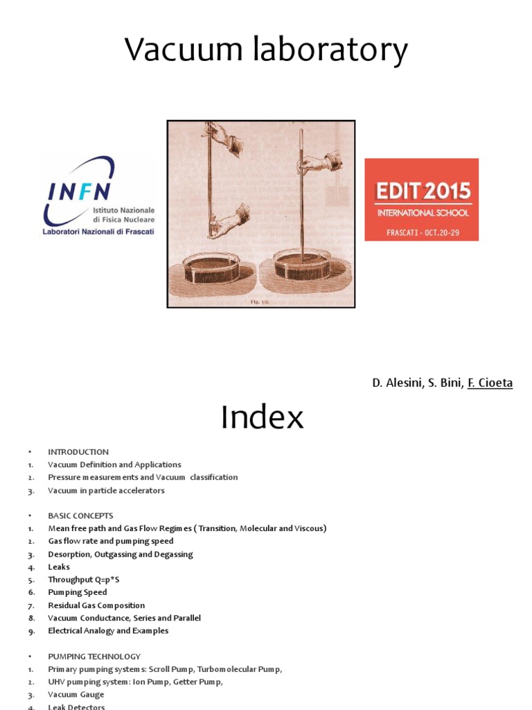 Fundamentals of Vacuum - Short Course | PDF | Vacuum | Electrical ...