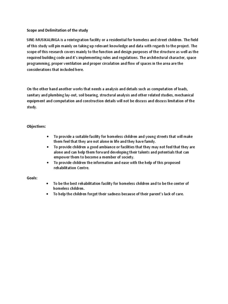 Scope and Delimitation of Study | PDF