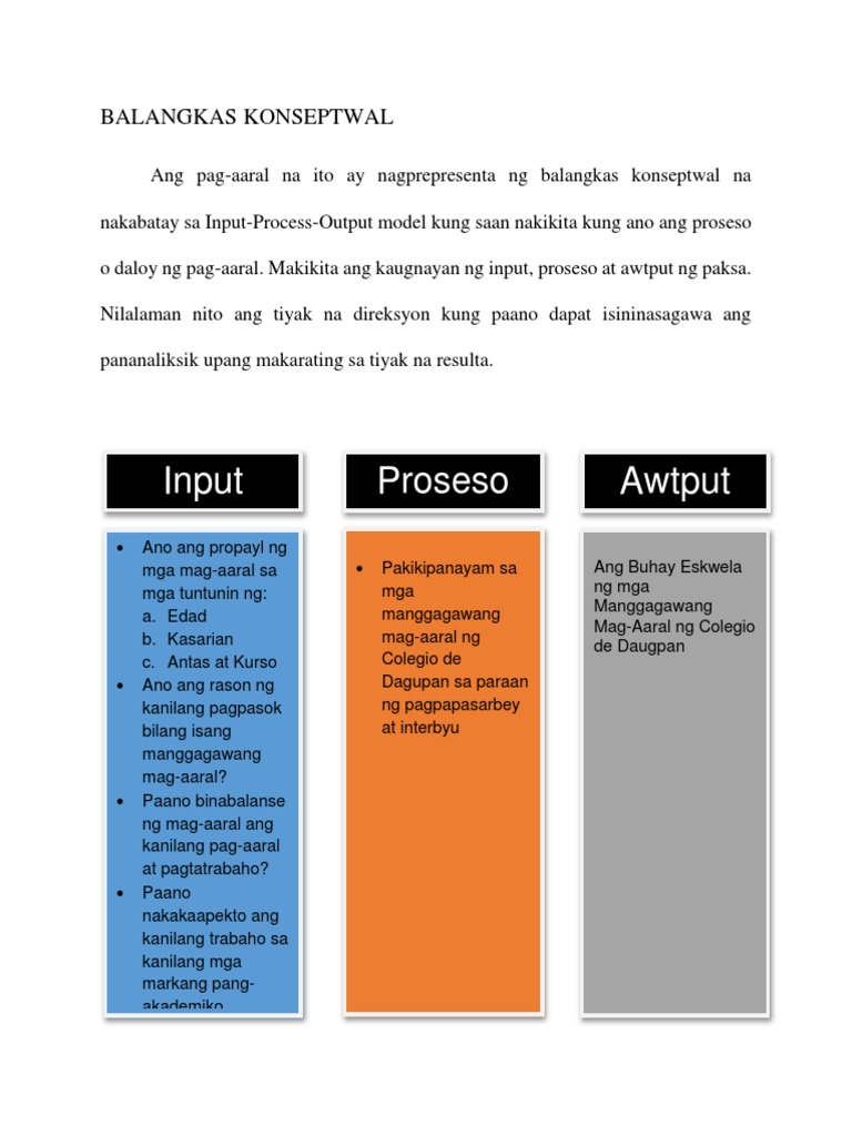 Balangkas Konseptwal | PDF