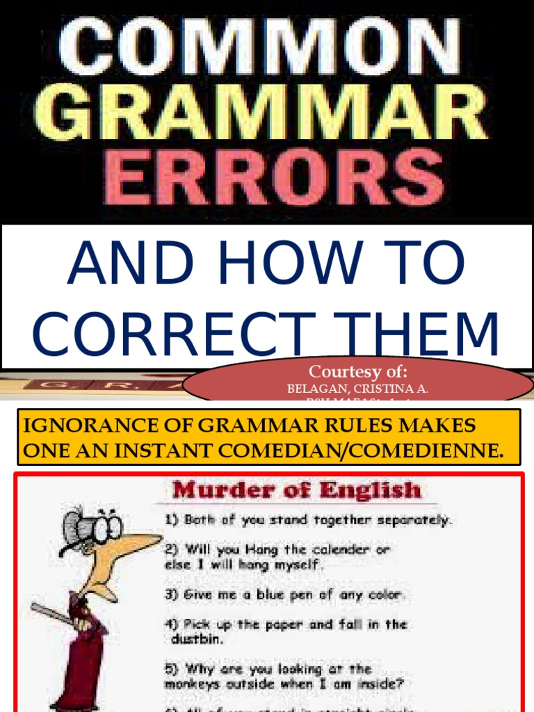 Common Grammar Mistakes & Fixes | PDF | Grammatical Number | Pronoun