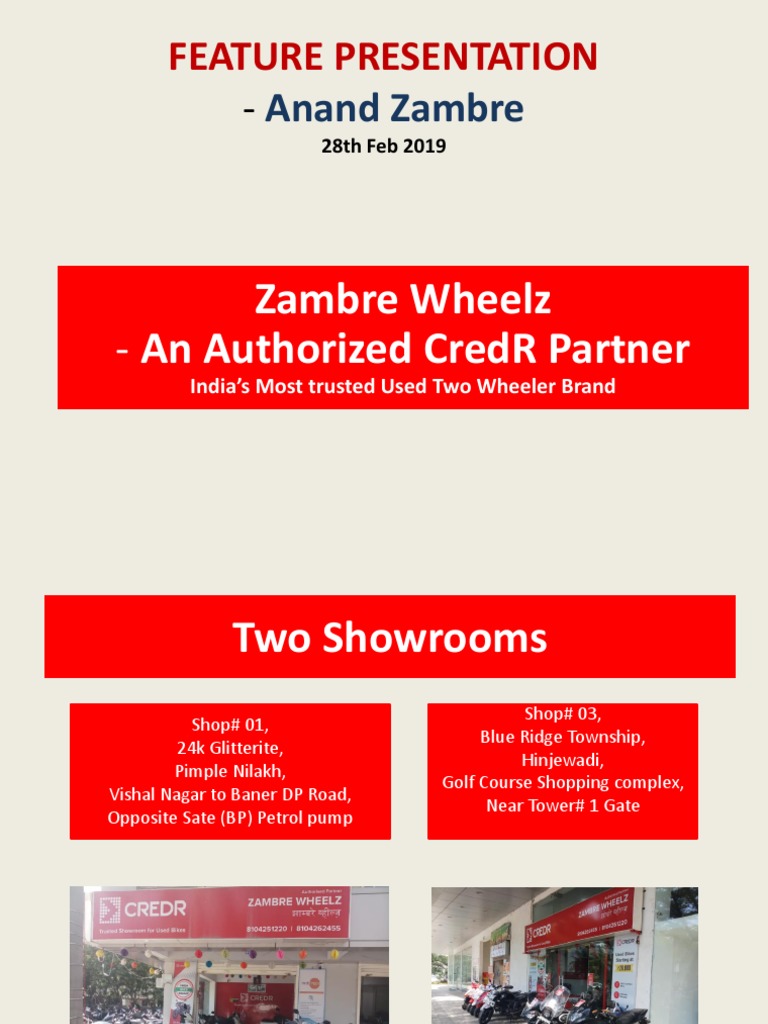 Feature Presentation - Zambre Wheelz | PDF