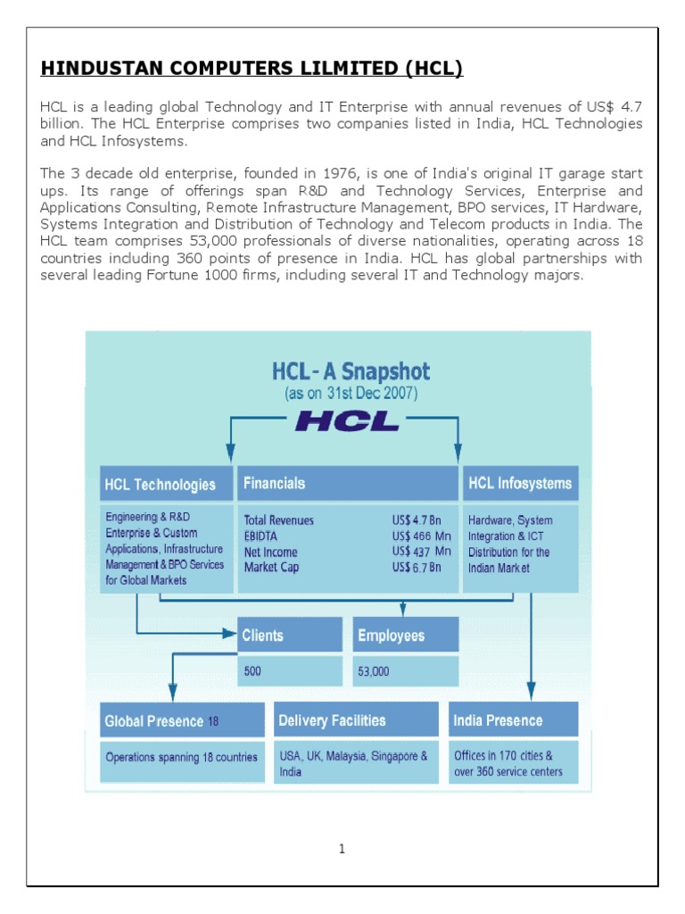 Management Information Systen of HCL | PDF | E Commerce | Enterprise ...