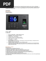 Software Finger Print X100C | PDF