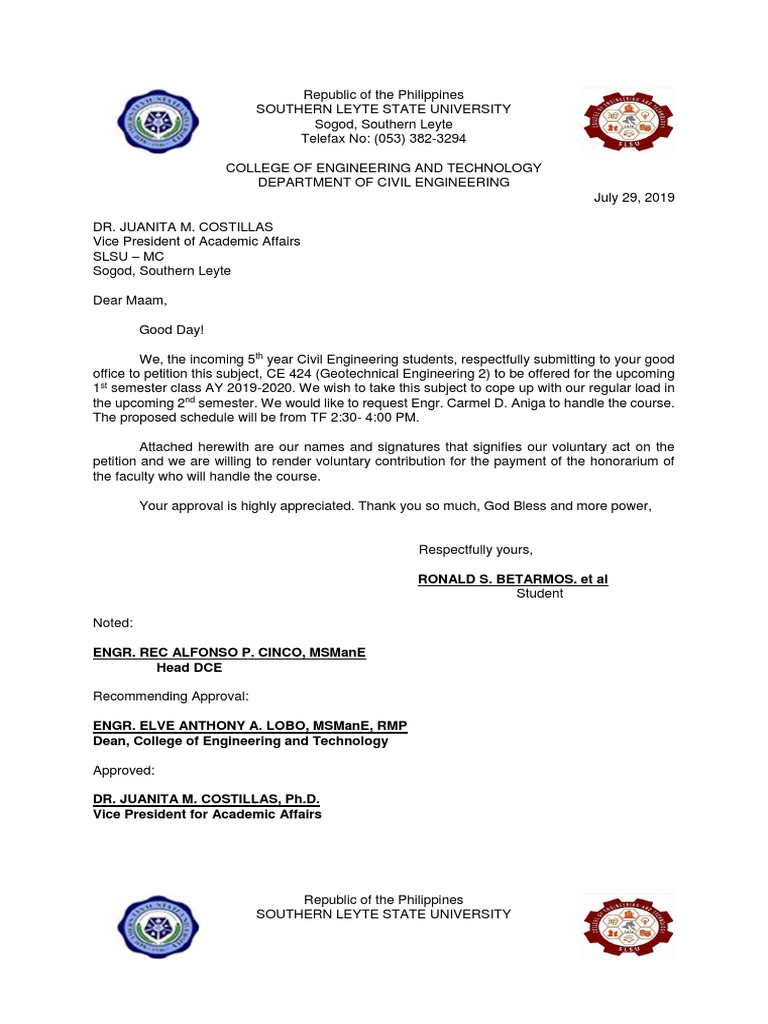 Request Letter Summer | PDF | Academia