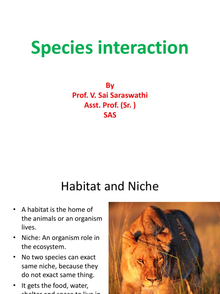 Species Interaction | PDF | Symbiosis | Predation